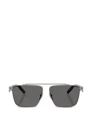 Dolce & Gabbana Square-frame Double-bridge Sunglasses - Silver