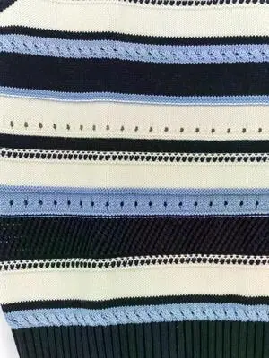 DUNST Striped V-neck Sweater