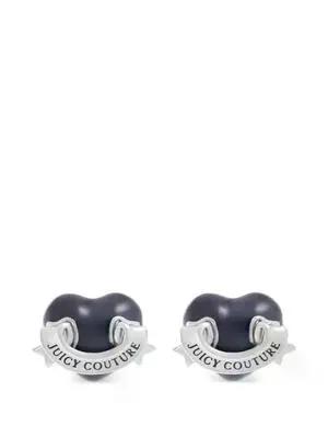 Juicy Couture Icon Heart Stud Earrings - Black