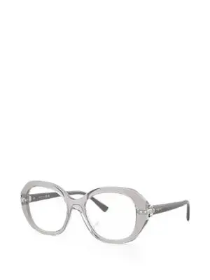 VOGUE EYEWEAR Crystal-embellished Oval-frame Glasses