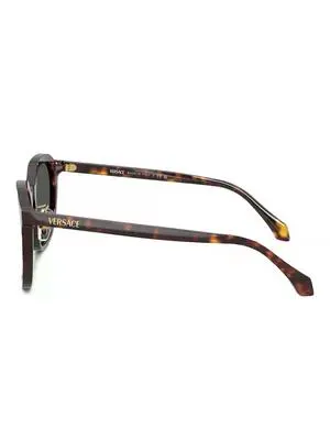 Versace Tortoiseshell Round-frame Sunglasses