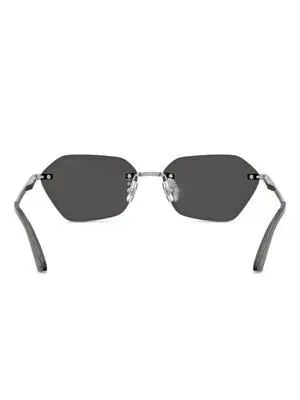 JIMMY CHOO Geometric-frame Glitter-detail Sunglasses