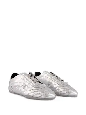 Balenciaga City Leather Sneakers - Silver