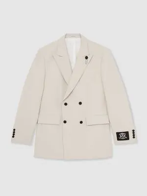 REISS Monogram Relaxed Double-breasted Blazer