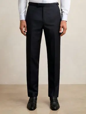 REISS Wool Check Slim-fit Suit Trousers