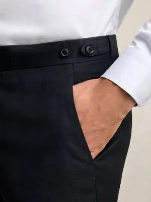 REISS Wool Check Slim-fit Suit Trousers