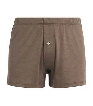 Zimmerli Sea Island Cotton Boxer Shorts - Brown