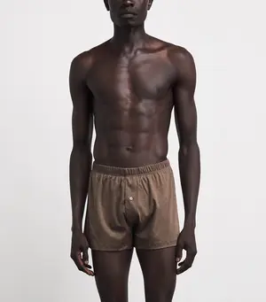 Zimmerli Sea Island Cotton Boxer Shorts - Brown