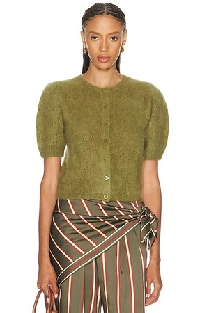 FRAME The Cashmere Airy Cardigen - Deep Olive