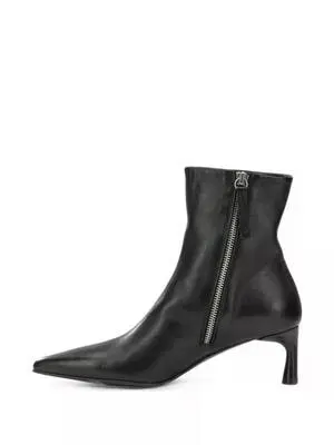 HALMANERA Pointed-toe Leather Ankle Boots
