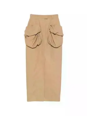 Viktor & Rolf Pleated-pocket Maxi Skirt