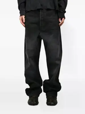 ASKYURSELF Cross-patch Distressed Jeans