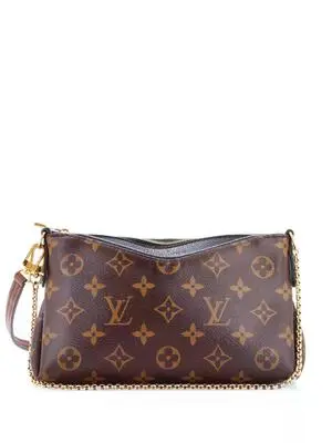 LOUIS VUITTON Pallas Monogram Canvas With Leather Clutch Bag