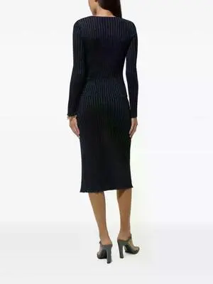 Missoni Ribbed Viscose Lamé V-neck Sweater
