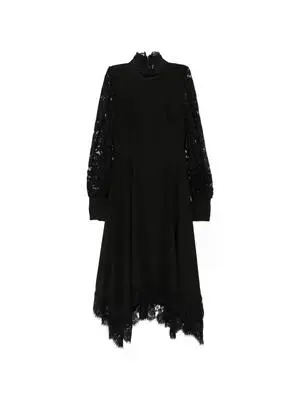 ERMANNO FIRENZE Lace-panelled Asymmetric Dress