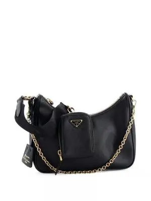 Prada Re-edition 2005 Saffiano Leather Small Crossbody Bag - Black