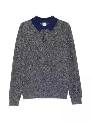 Paul Smith Marled-knit Long-sleeve Polo Shirt
