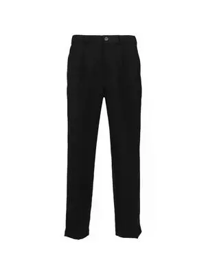 N.HOOLYWOOD Pleated Tapered Trousers - Black