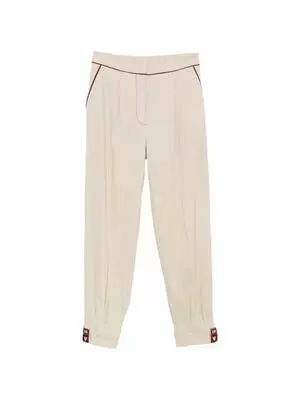 Antonio Marras Contrast-piping Pleated Trousers - Neutrals