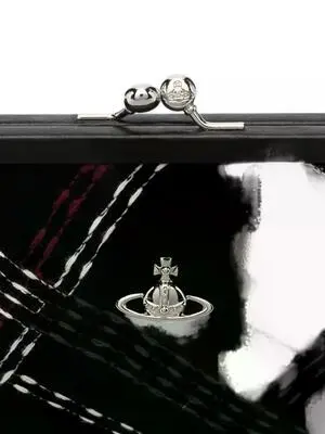 VIVIENNE WESTWOOD Orb-plaque Check-pattern Clutch Bag