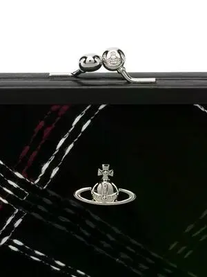 VIVIENNE WESTWOOD Check-pattern Velvet Clutch Bag