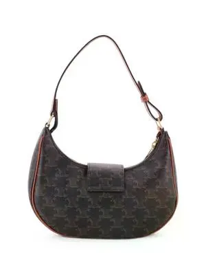 Celine Ava Triomphe Coated Canvas Shoulder Bag