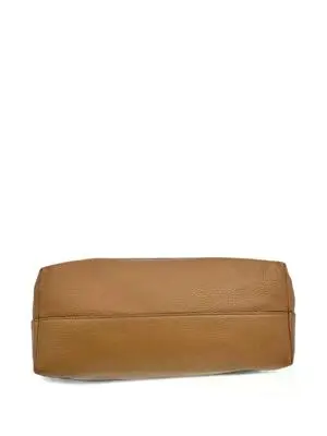 Miu Miu 2010-2020s Grained Leather Shopper Tote Bag - Brown