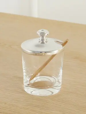 Christofle Albi -plated And Crystal Mustard Jar