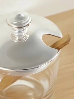 Christofle Albi -plated And Crystal Mustard Jar
