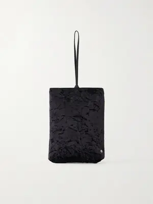 VALESQUE Bundle Leather-trimmed Velvet Clutch