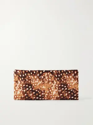 Staud Muse Animal-print Calf Hair Clutch