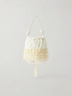 Sea Carlotta Bead-embellished Shell Clutch