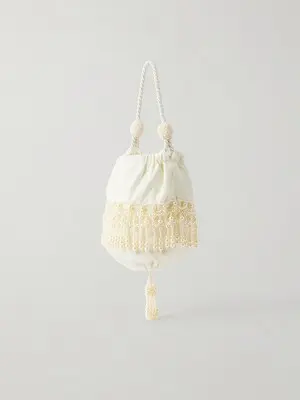 Sea Carlotta Bead-embellished Shell Clutch