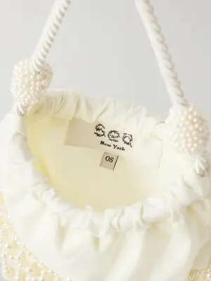 Sea Carlotta Bead-embellished Shell Clutch