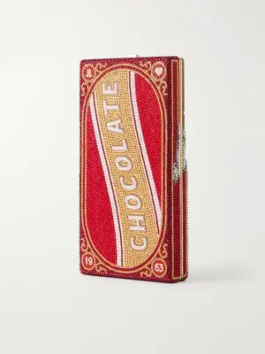 Judith Leiber Milk Chocolate Crystal-embellished Clutch