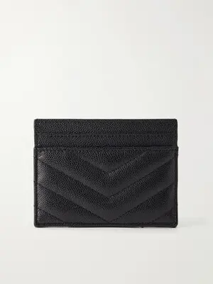 Saint Laurent Cassandre Matelassé Textured-leather Cardholder