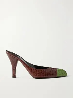 HERBERT LEVINE Hidden Ambition 95 Snake Leather Mules