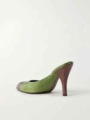 HERBERT LEVINE Hidden Ambition 95 Snake Leather Mules