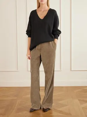 THE ROW Phef Cotton And Cashmere-blend Sweater
