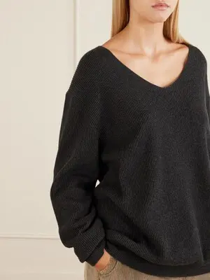 THE ROW Phef Cotton And Cashmere-blend Sweater
