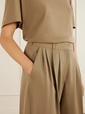 THE ROW Daniela Wool-twill Wide-leg Pants