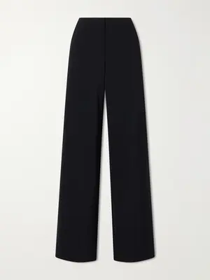 THE ROW Farah Wool And Cashmere-blend Wide-leg Pants - Black