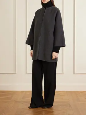 THE ROW Farah Wool And Cashmere-blend Wide-leg Pants