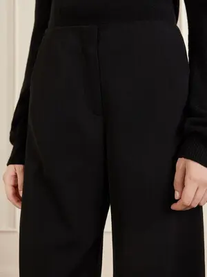 THE ROW Farah Wool And Cashmere-blend Wide-leg Pants