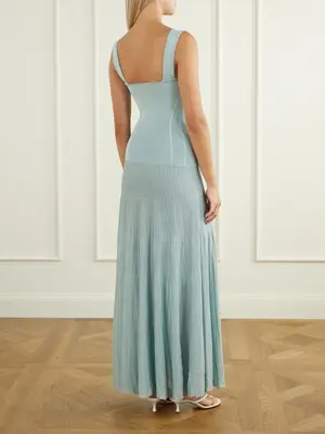 Galvan Aurelia Ribbed Woven Gown