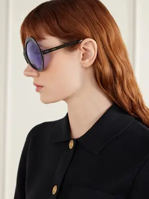 Celine Round-frame Acetate Sunglasses