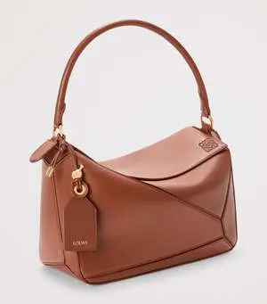 Loewe Medium Leather Featherlight Puzzle Top-handle Bag