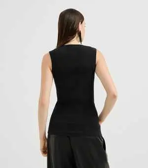 Brunello Cucinelli Stretch-cotton Monili Tank Top