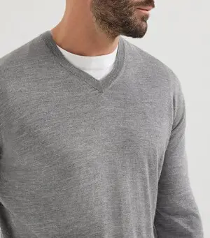 Brunello Cucinelli Cashmere-silk V-neck Sweater