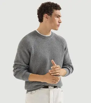 Brunello Cucinelli Cashmere Ribbed Sweater